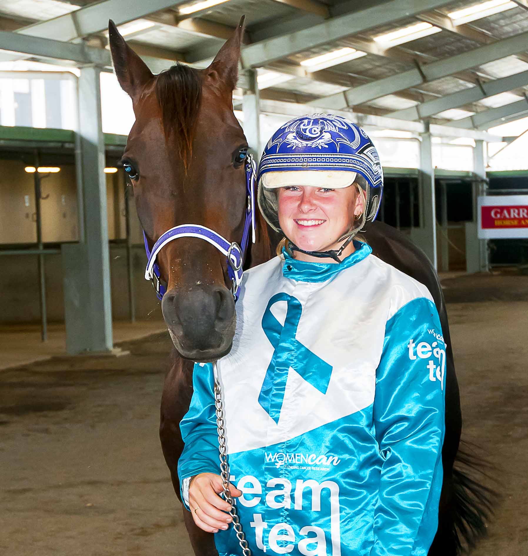 Ladies ready to teal up the track